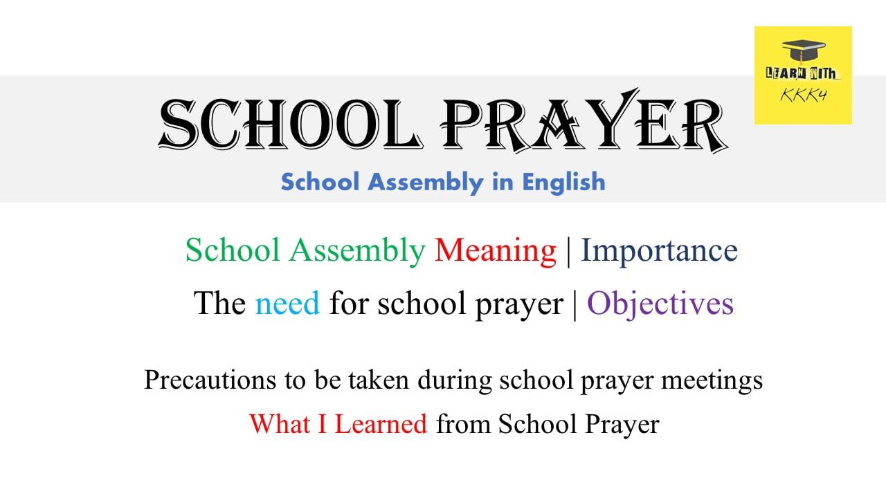 School Prayer in english | School Assembly in english [ Motivational ...
